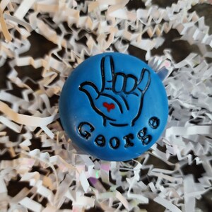 ASL Support Stone, Personalized Pocket Stone, I Love You, 1-1/2", Sign ...