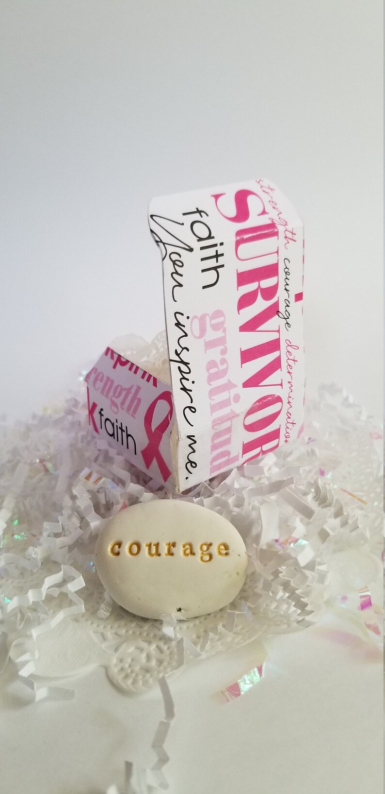 Support Gift Box Breast Cancer Be Brave Stone Cancer Gift - Etsy
