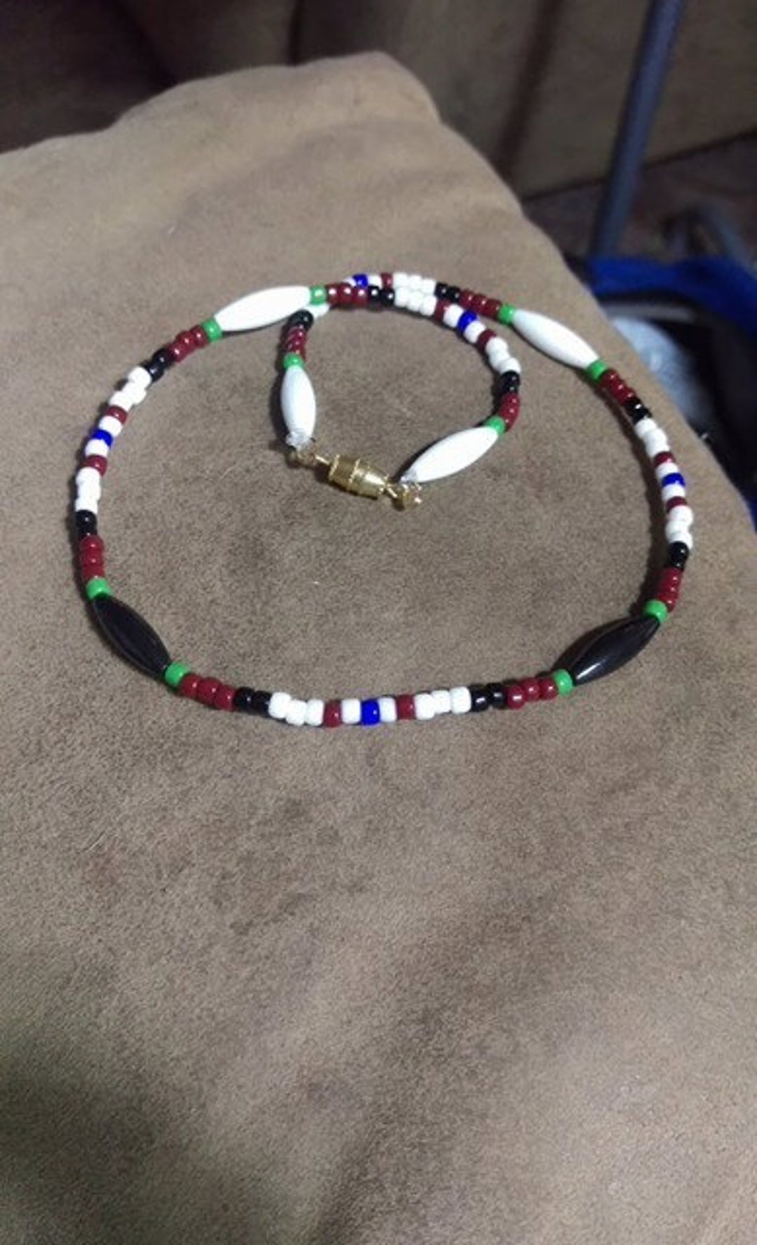 Afghanistan Service Ribbon Memorial Necklace - Style 2 ( Large Black ...