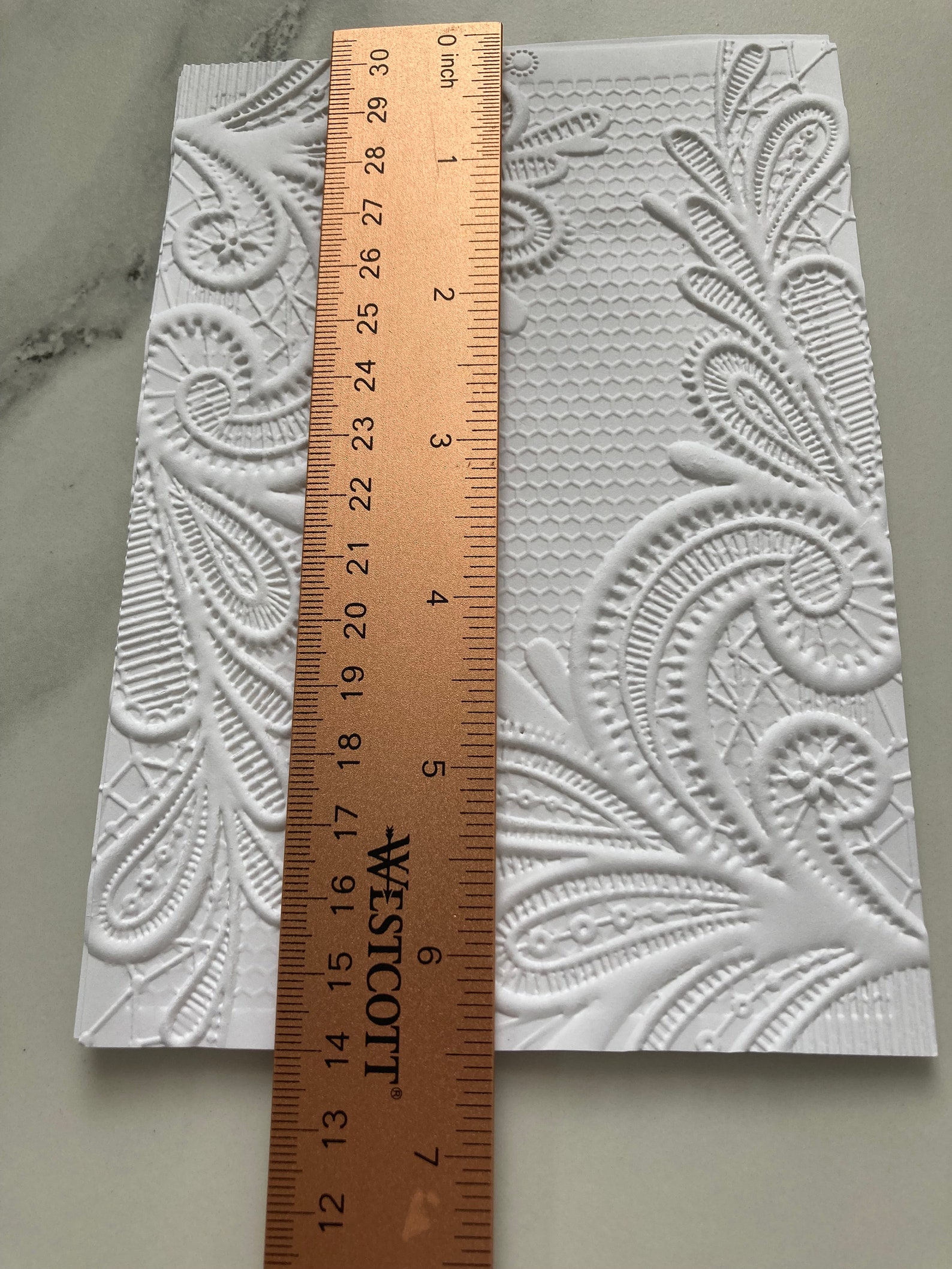 3D Embossed Ornate Lace Sheets, Set of 5 Embossed Card Stock Sheets ...