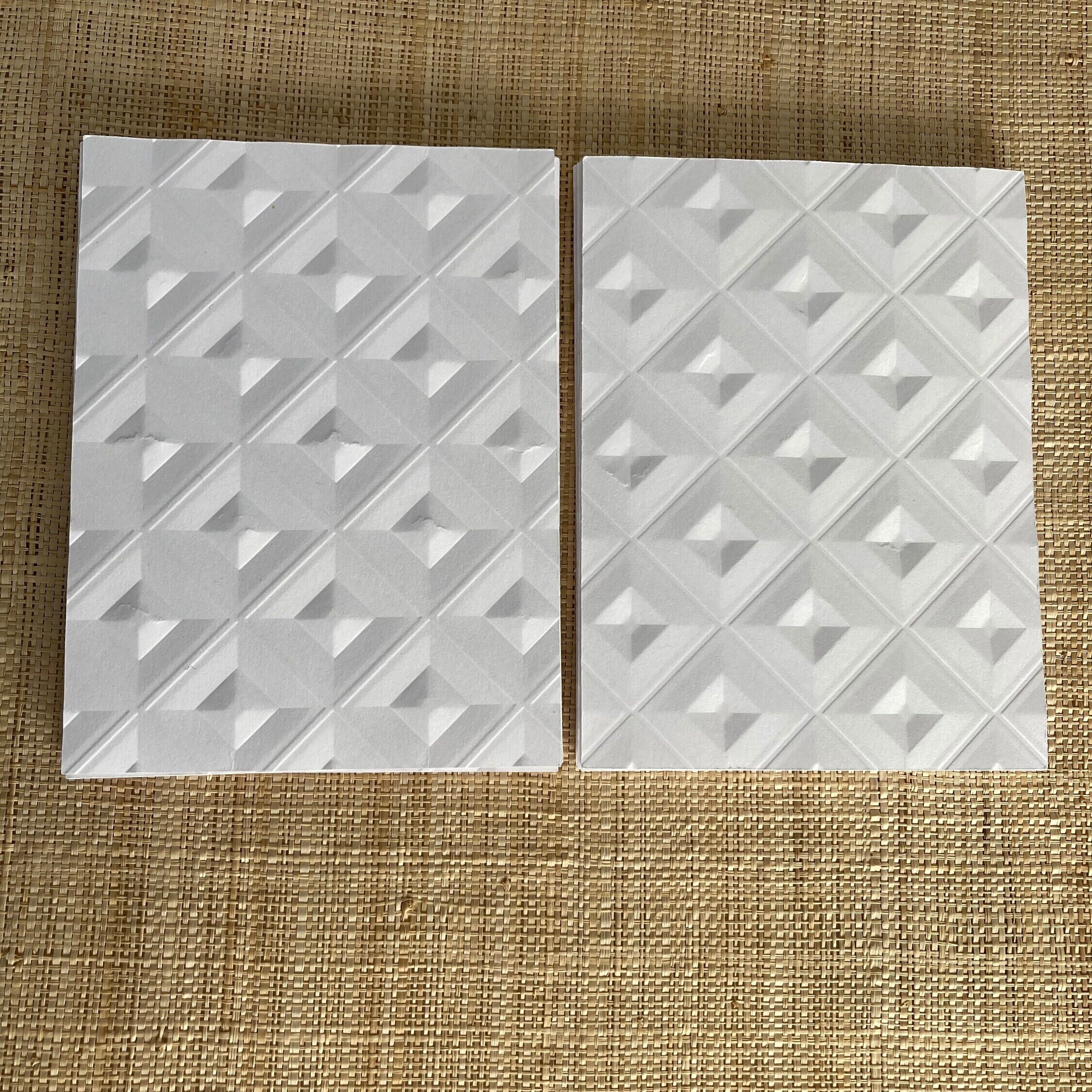 5 - 3D Embossed Beveled Diamonds Die Cut Card Stock, Designer Paper ...