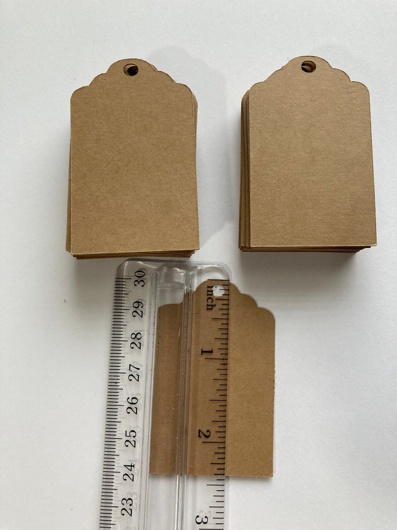 50 Kraft Tags- Blank Gift Tags - Extra Heavy Weight 110lb Kraft ...