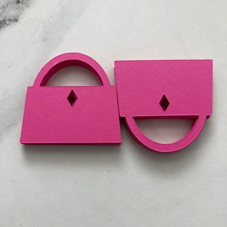 50 Hot Pink Die Cut Paper Purses - Paper Purses - Handbags ...