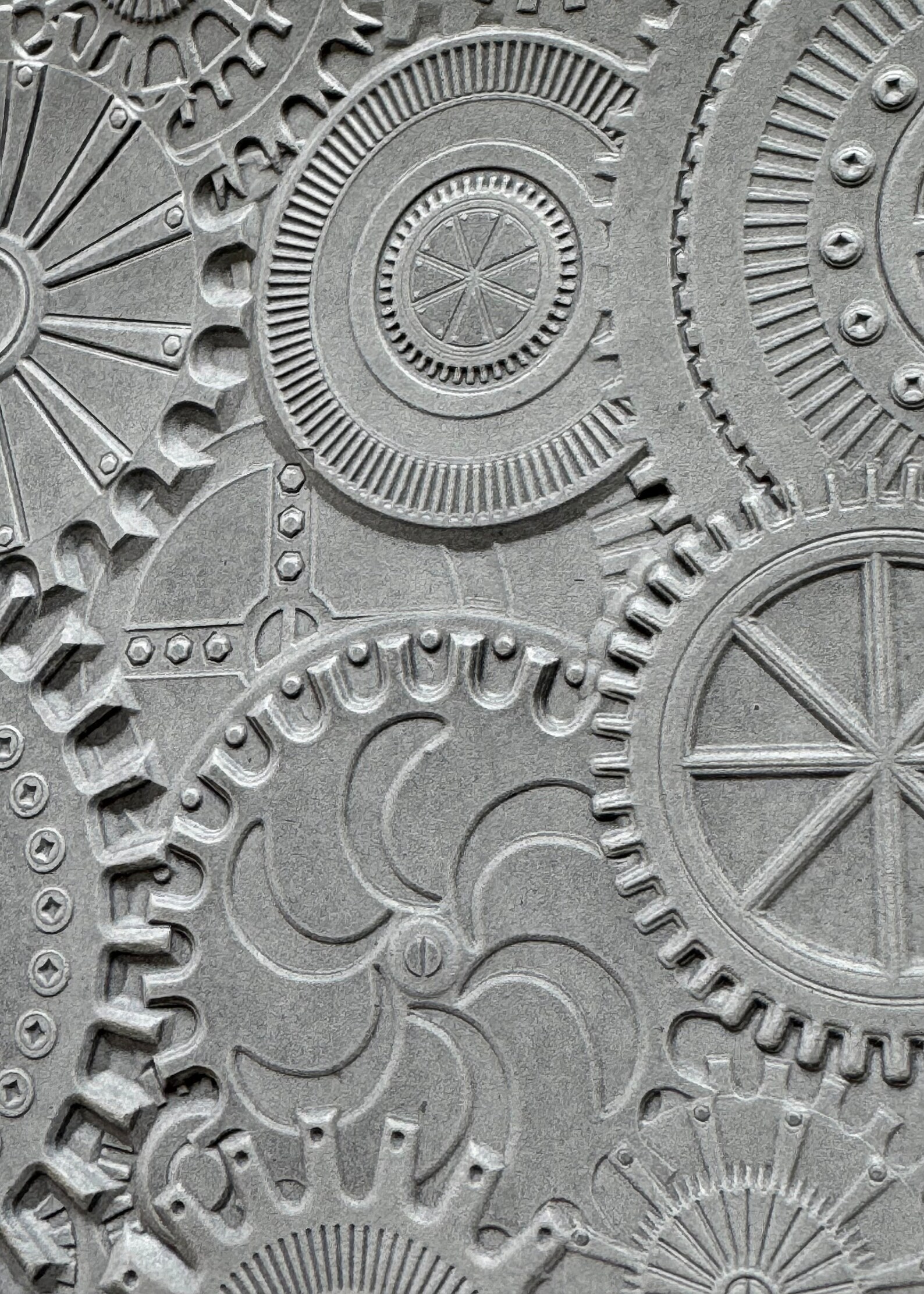 5 Mechanics 3D Embossed Cardstock, Designer Embossed Paper, Die Cuts ...