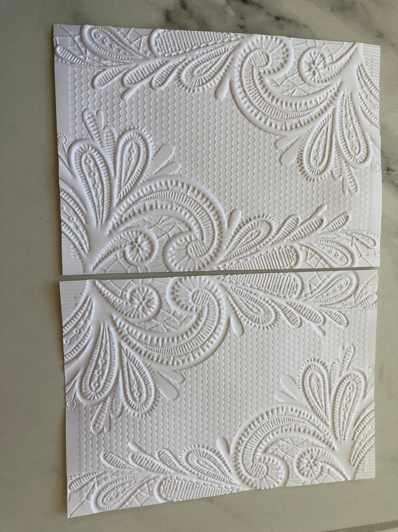 5- 3D Embossed Ornate Lace Sheets, Die Cut, Card Stock, Designer Paper ...