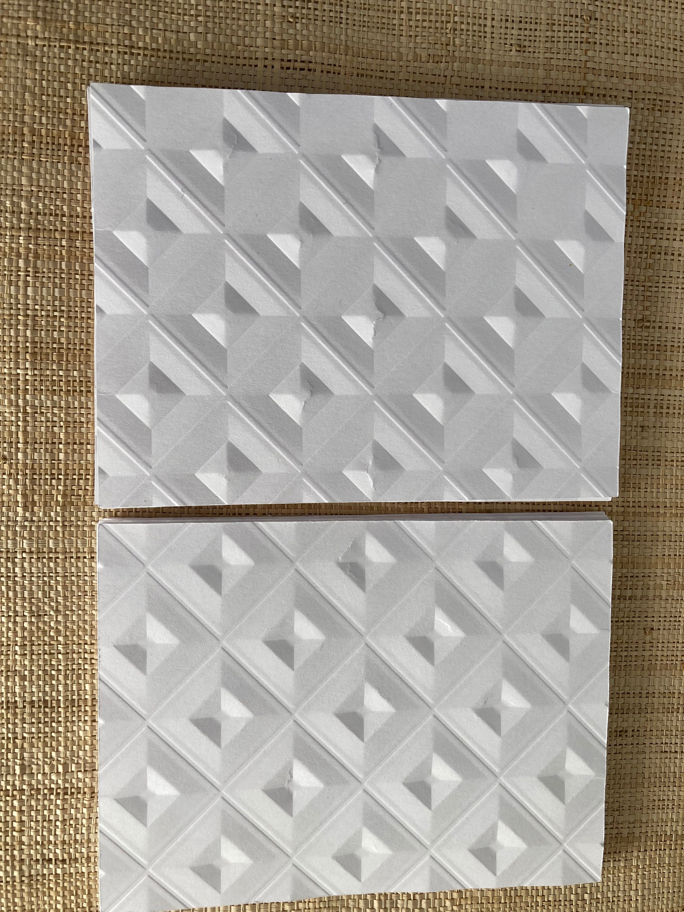 5 - 3D Embossed Beveled Diamonds Die Cut Card Stock, Designer Paper ...