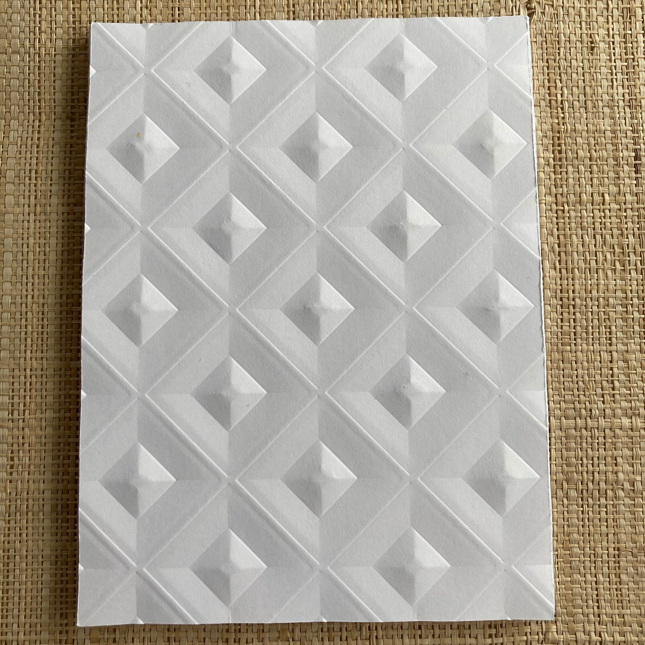 5 - 3D Embossed Beveled Diamonds Die Cut Card Stock, Designer Paper ...