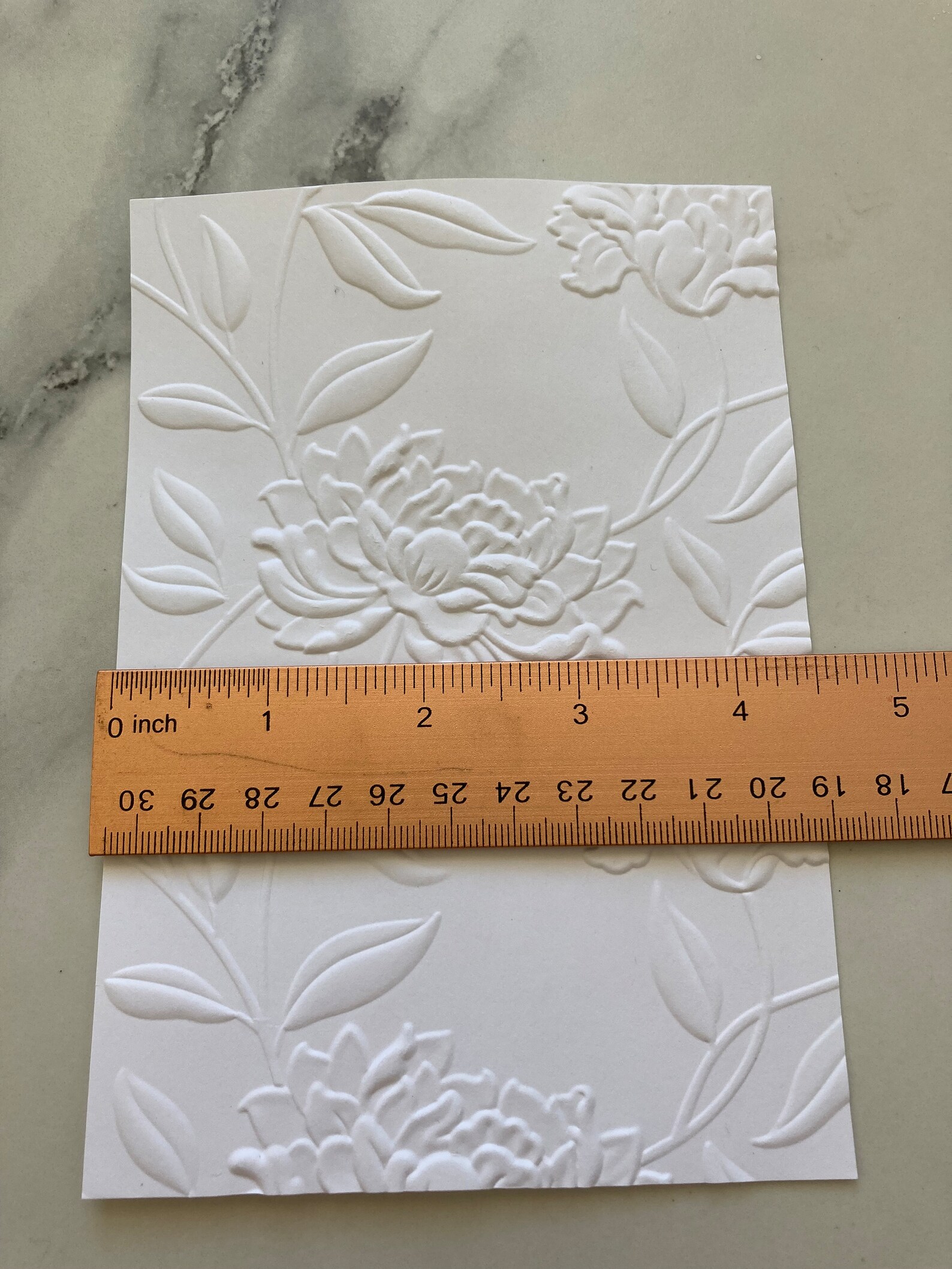 3D Deep Embossed White Beautiful Blooms - White Embossed Card Stock ...
