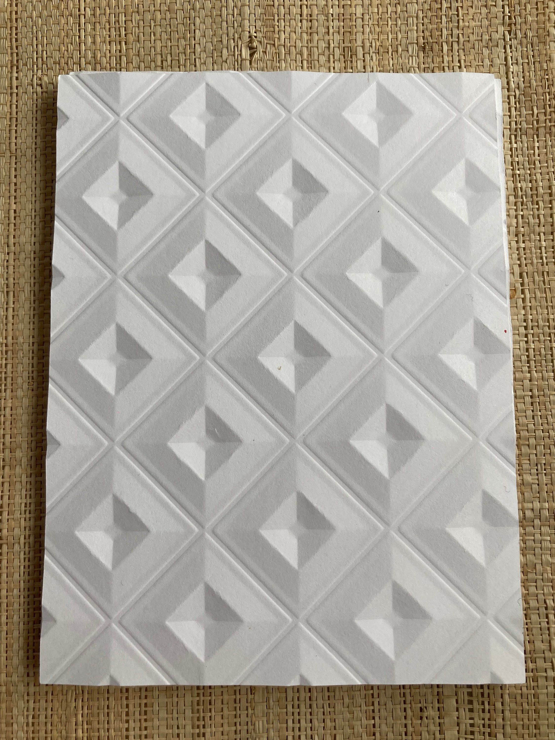 5 - 3D Embossed Beveled Diamonds Die Cut Card Stock, Designer Paper ...