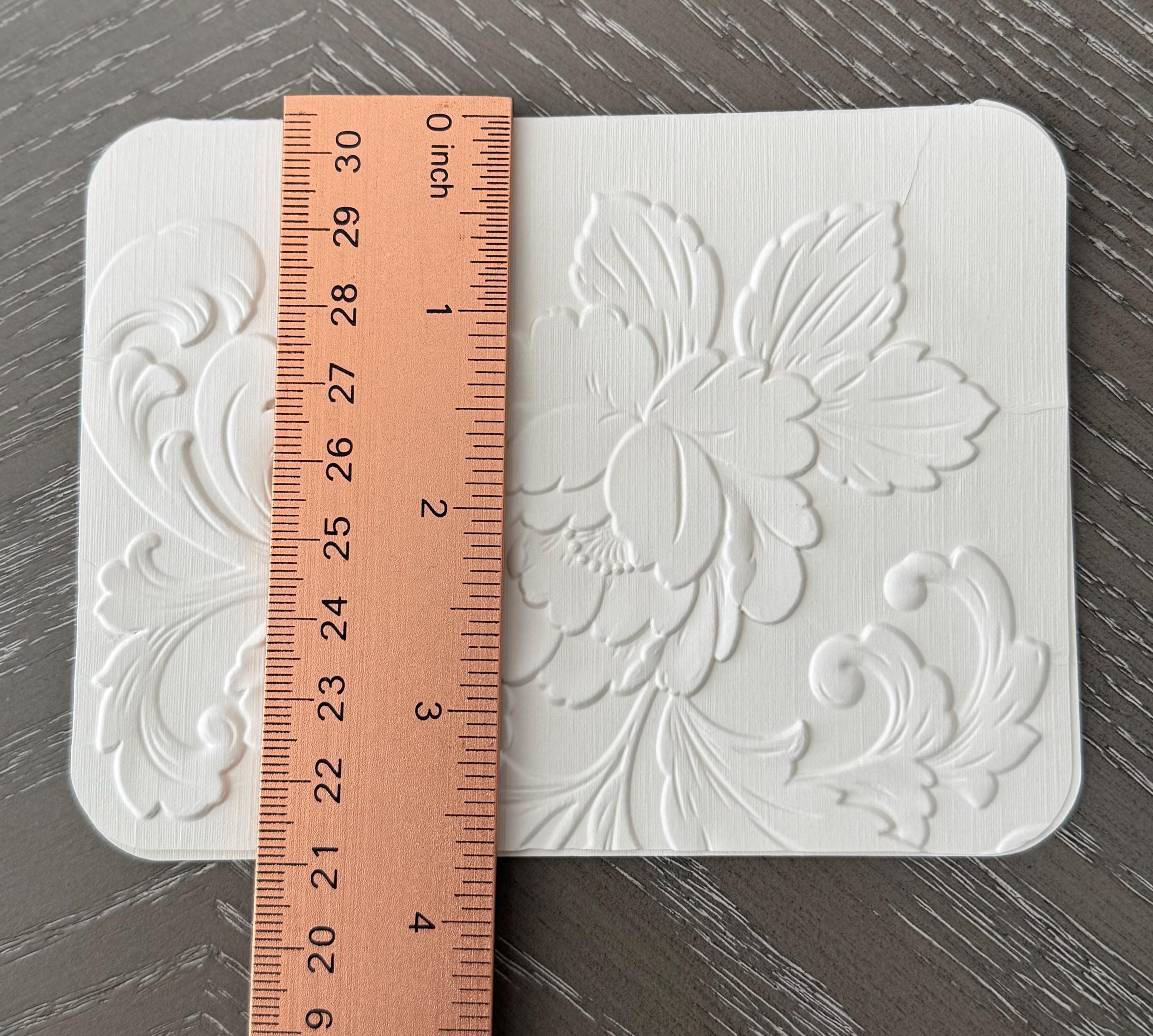 Set of 15 Mailable Ivory Floral 3D Embossed Stationery, Wedding Cards ...