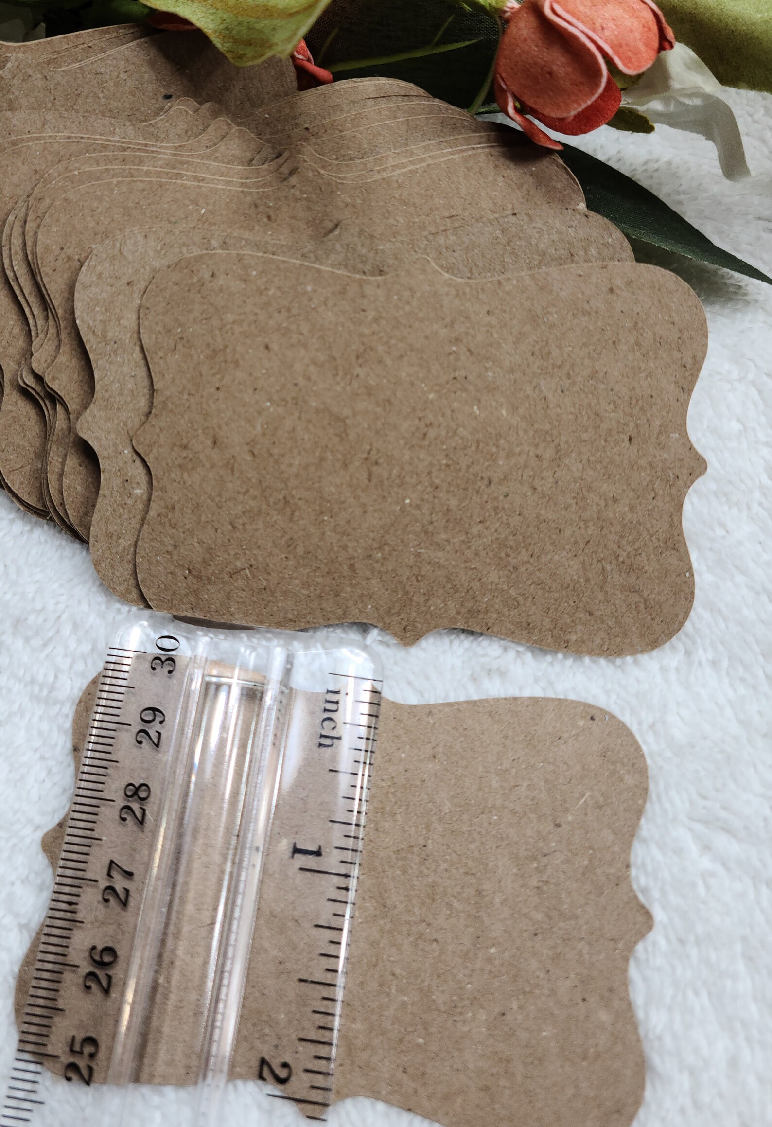 3" Wide - 50 Kraft Extra Heavy Weight Card Stock - Decorative Bracket ...