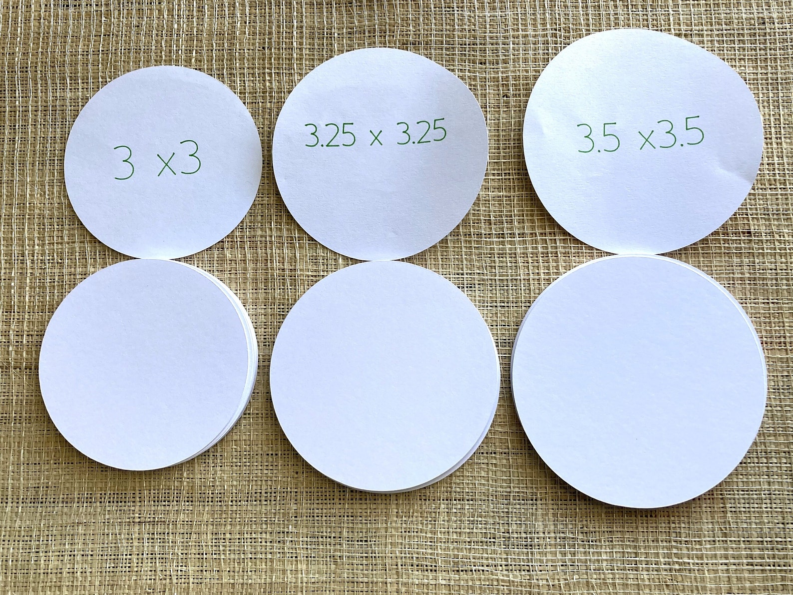Set of 45 White Blank Die-cut Circles in Three Sizes, Perfect for ...