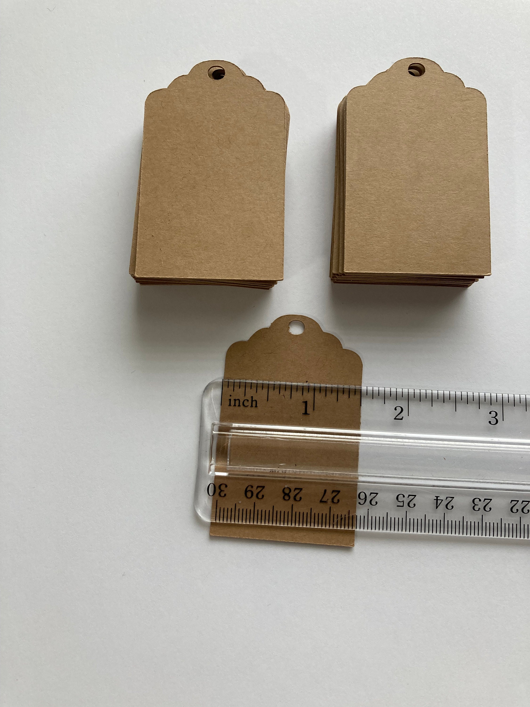 50 Kraft Tags- Blank Gift Tags - Extra Heavy Weight 110lb Kraft ...