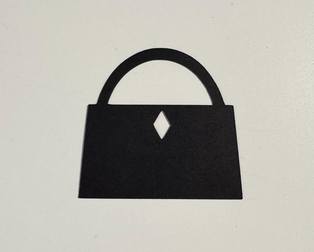 30 Black Fashion Die-cut Purses, Paper Handbags, Merchandise Tags ...