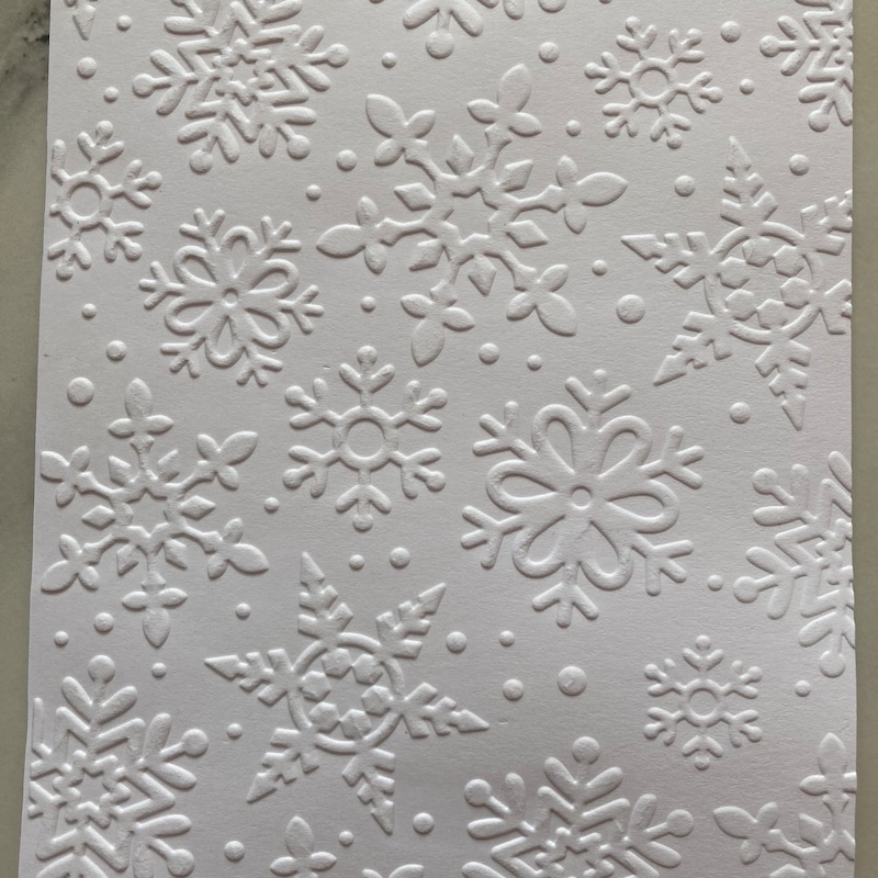 White Embossed Cards - Etsy