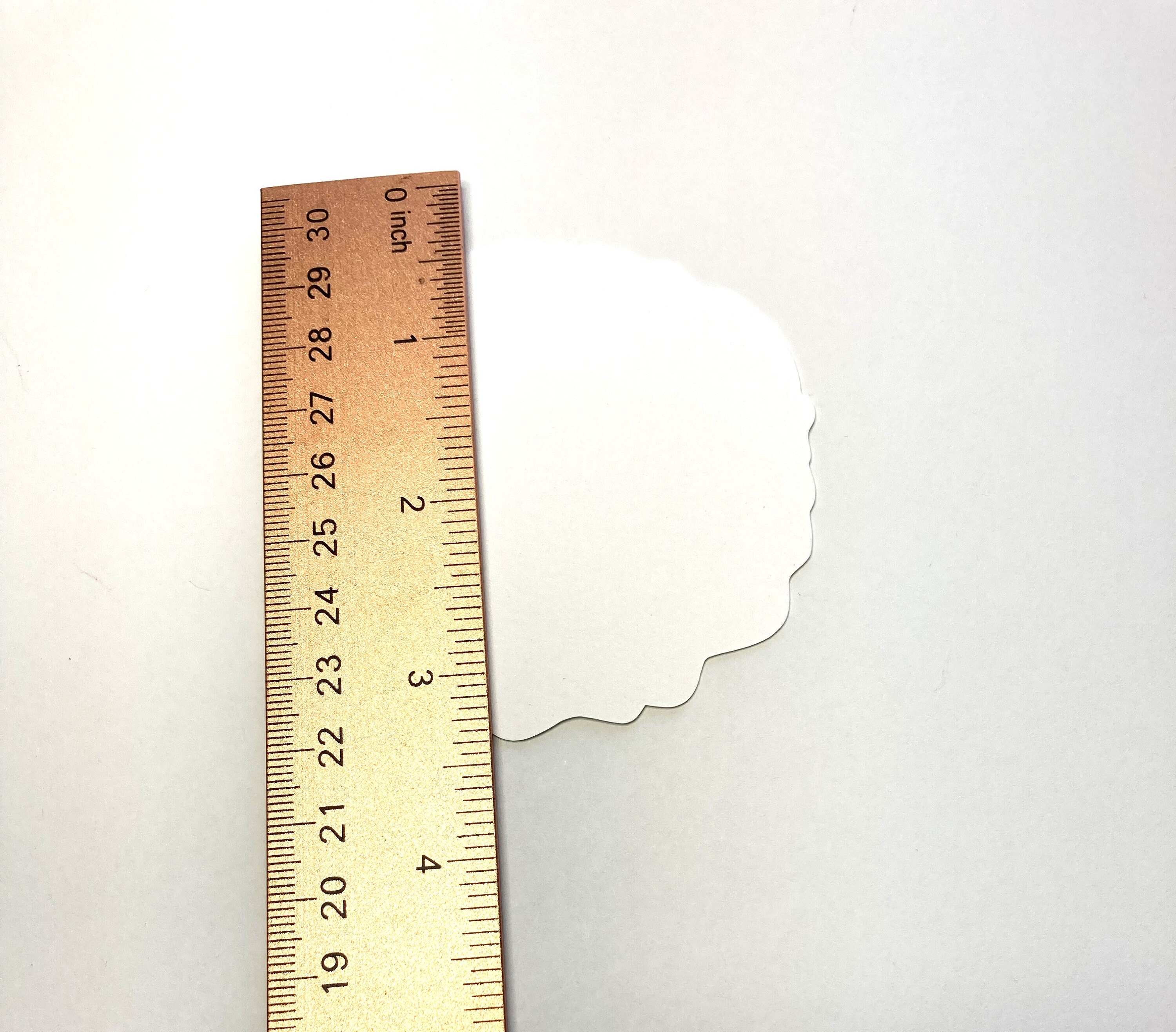 50 White Distressed Circles - 50 3"x3" White Scalloped Die Cut Circles ...