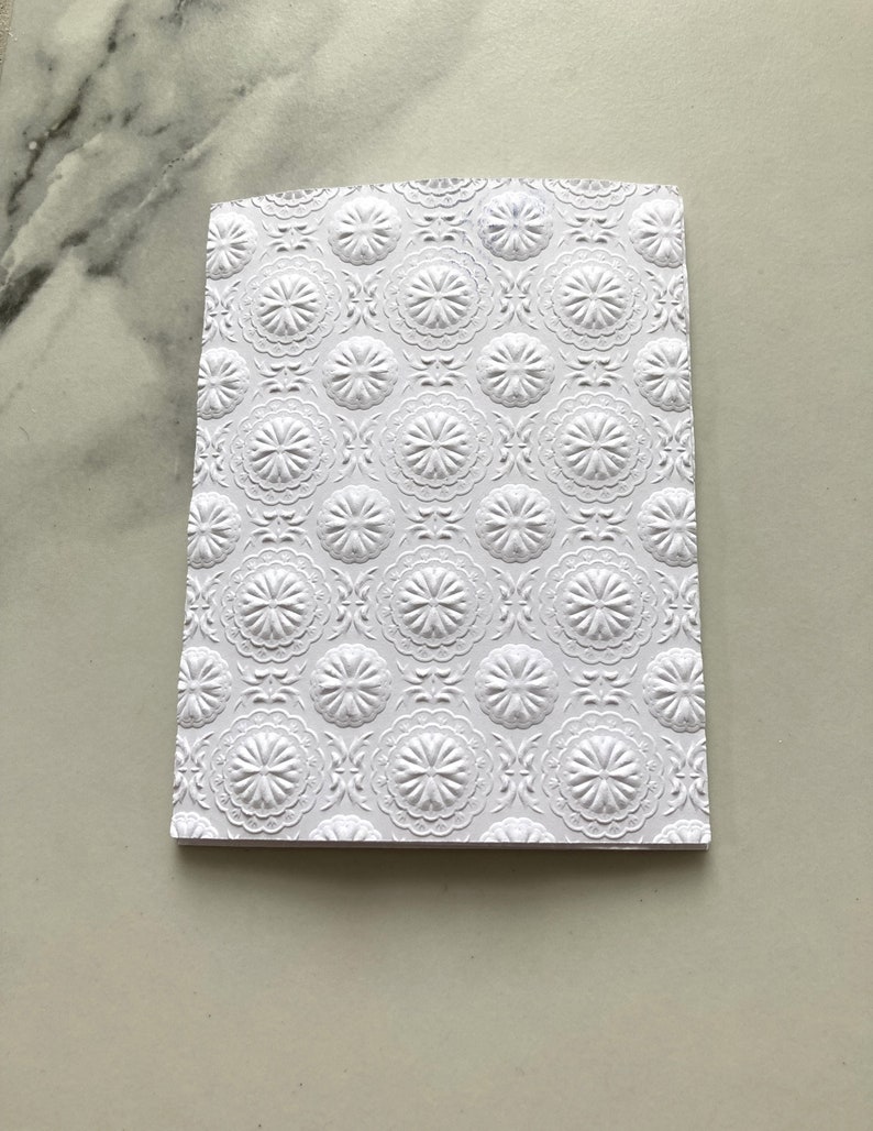 5-3D Embossed Textured Blossom Die Cut Sheets,die Cut White Card Stock ...