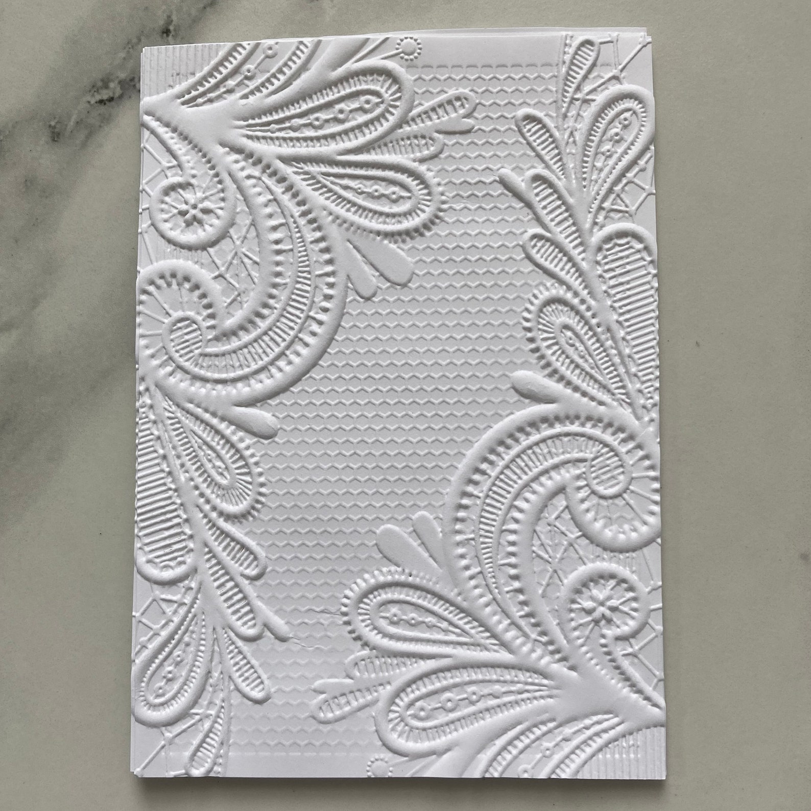3D Embossed Ornate Lace Sheets, Set of 5 Embossed Card Stock Sheets ...