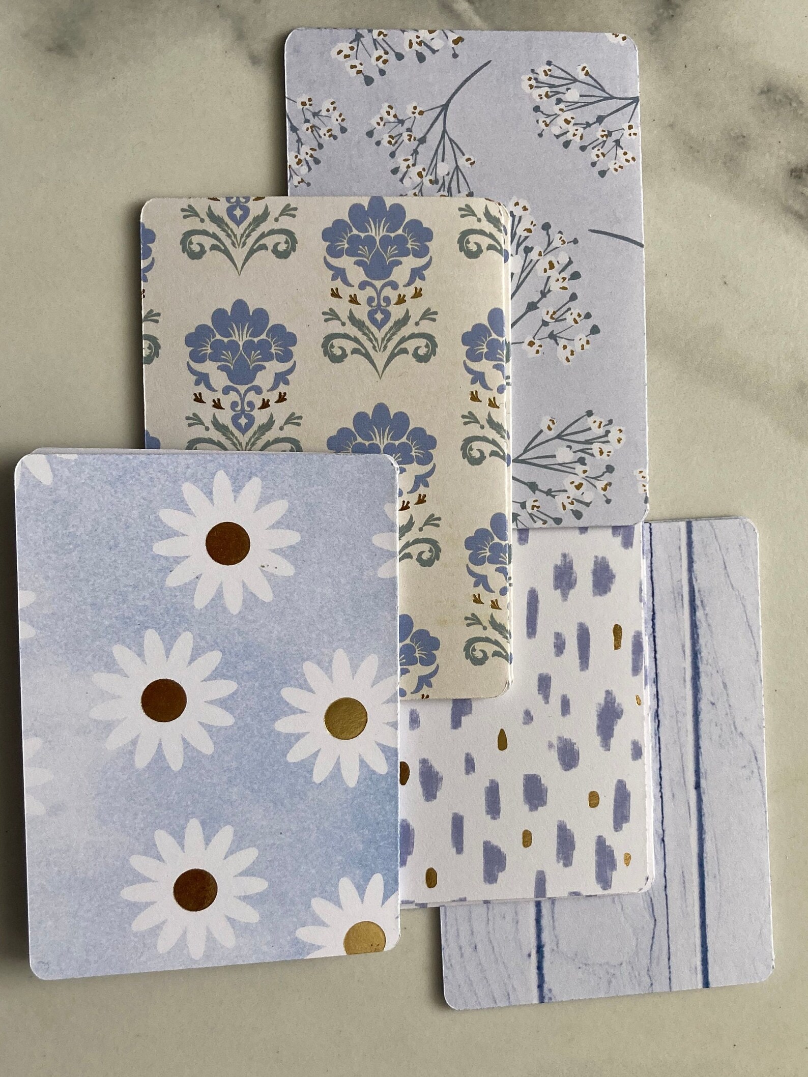 10 Mini Note Cards With Envelopes - 5 Die Cut Designs -blank Note Cards ...