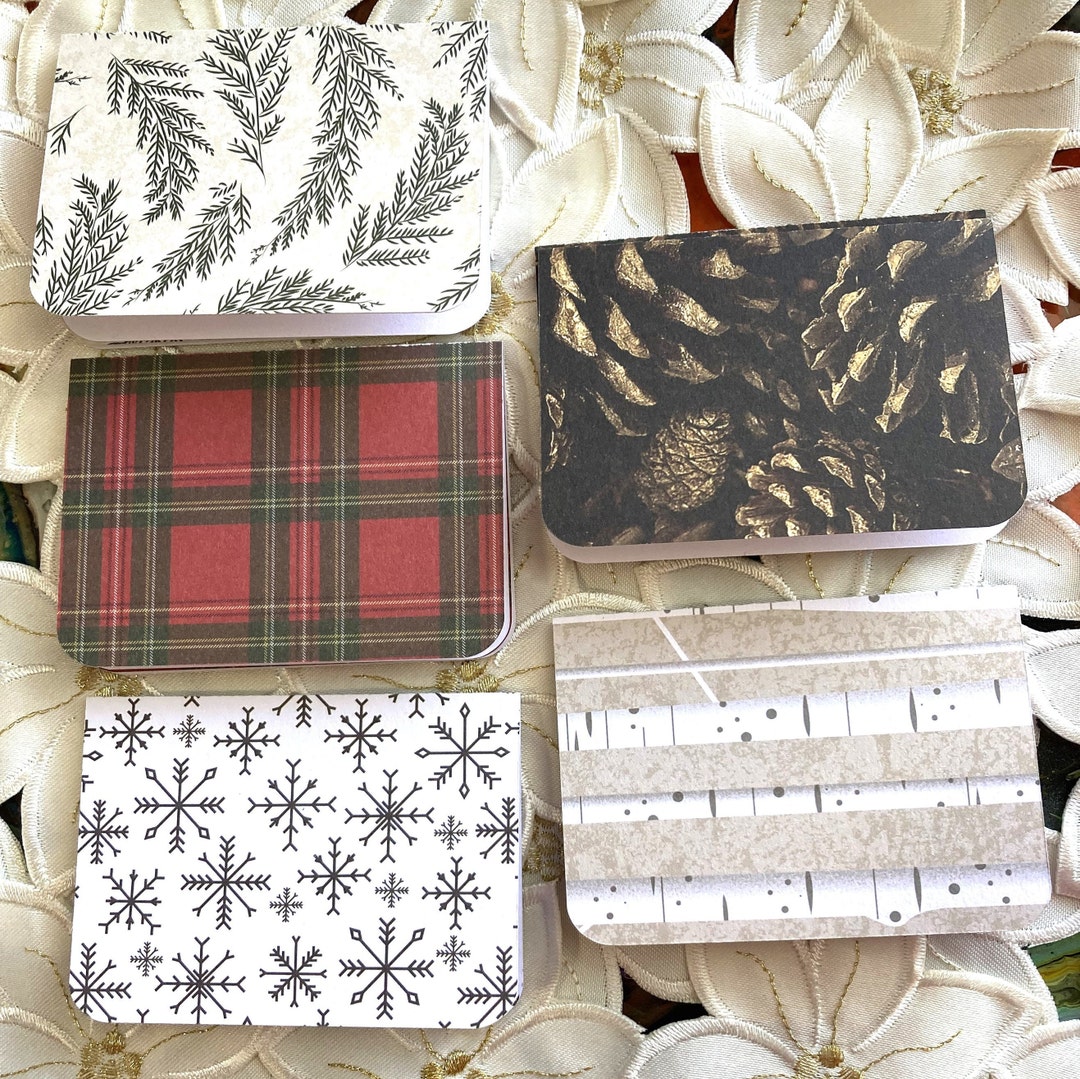 Set of 10 Mini Non- Mailable Assorted Blank Holiday Cards With ...