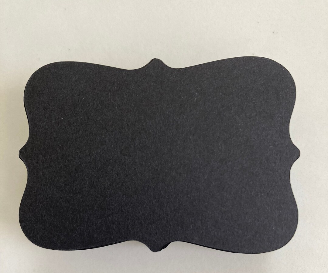 50 -3 " Wide Black Die Cut Bracket Cards - Decorative Bracket Style ...