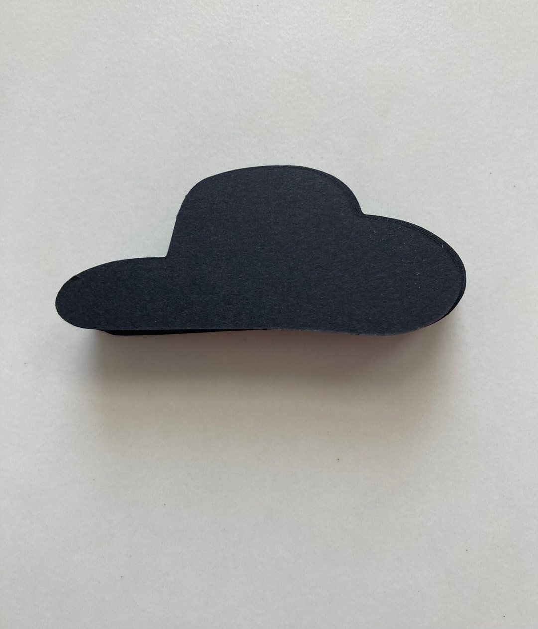 30 Black Die Cut Cowboy Hat, Fashion Tags, Extra Heavy Black Card Stock ...