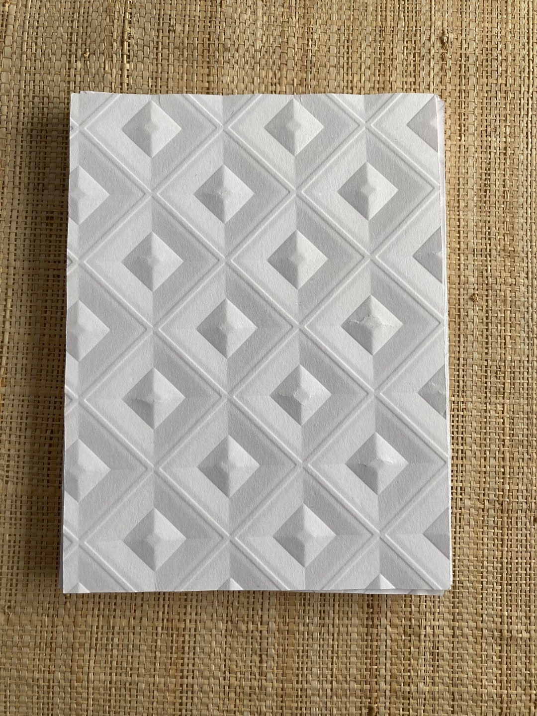 5 - 3D Embossed Beveled Diamonds Die Cut Card Stock, Designer Paper ...