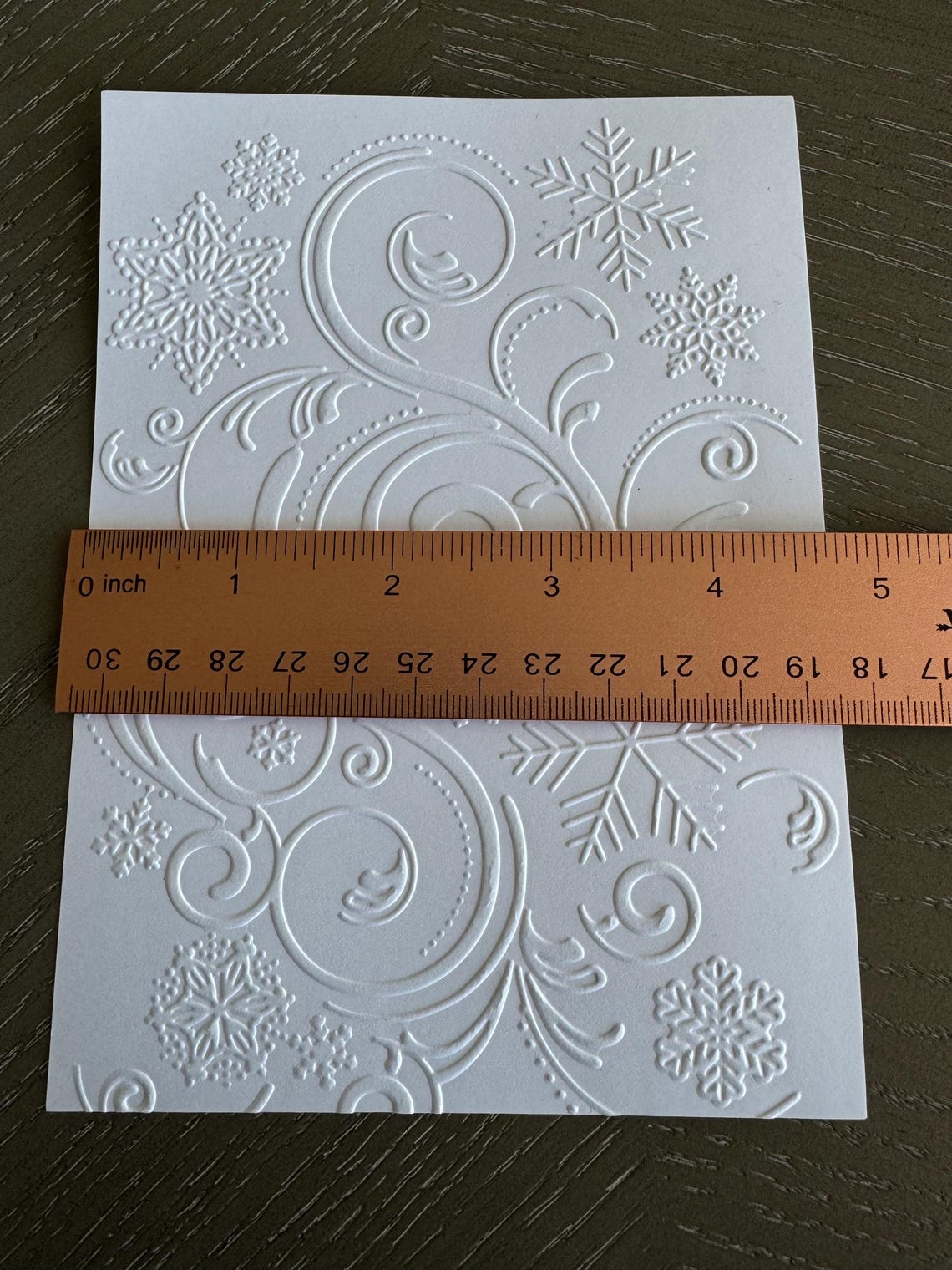 Embossed Christmas Snowflake Card Stock: 3D Paper Craft, Set of 5 - Etsy