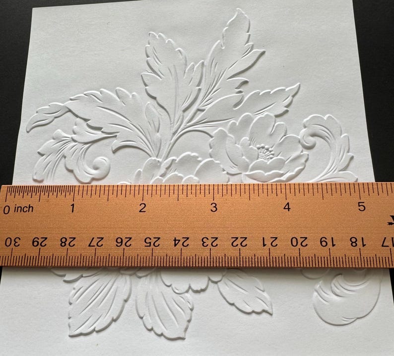 Set of 5 3D Botanical Book Cover Engravings, 3D Embossed Flowers ...