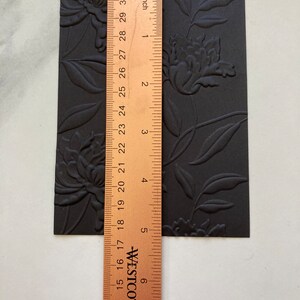 3D Deep Embossed Black Beautiful Blooms - Die-cut - Black Embossed ...