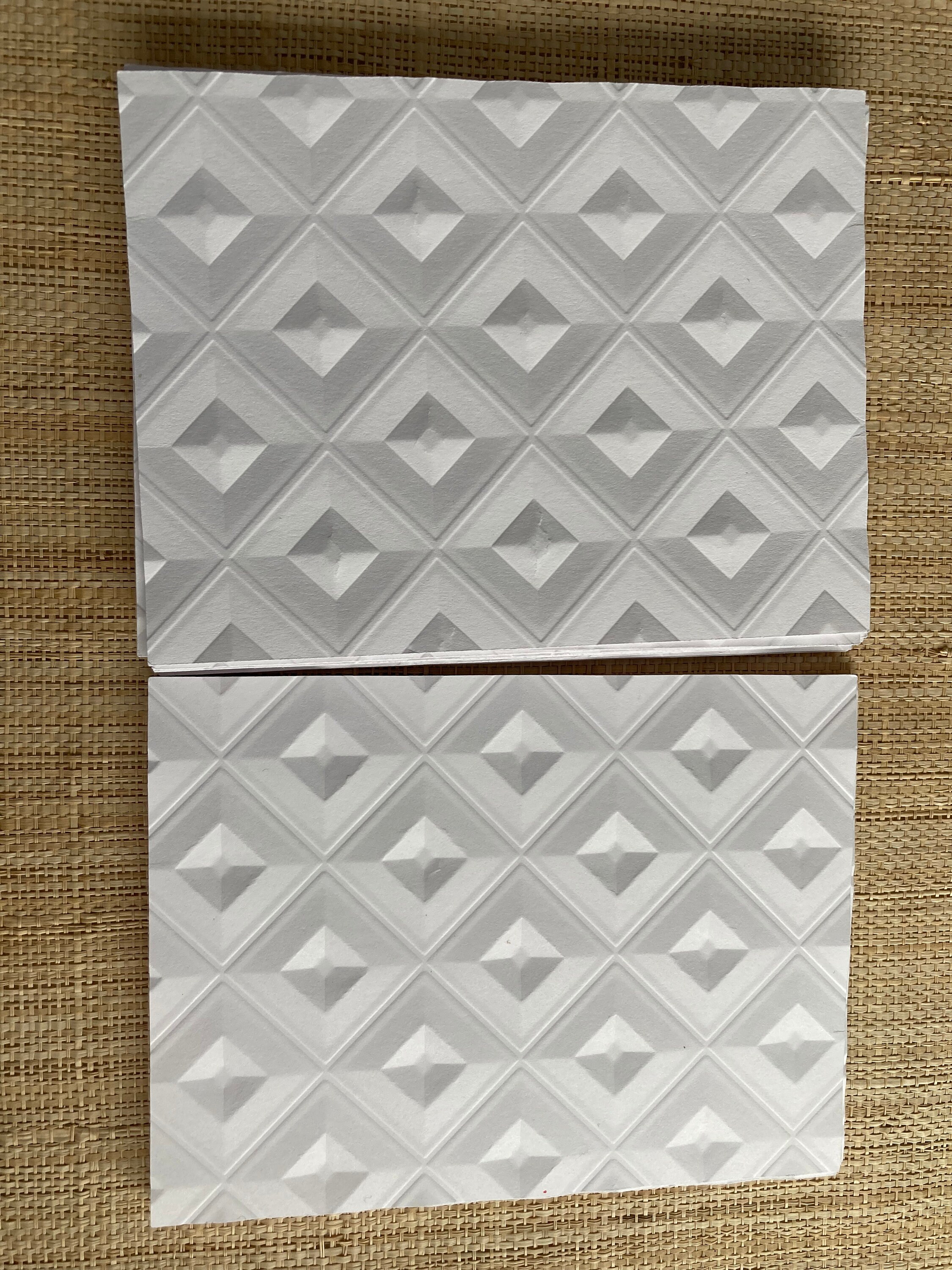 5 - 3D Embossed Beveled Diamonds Die Cut Card Stock, Designer Paper ...