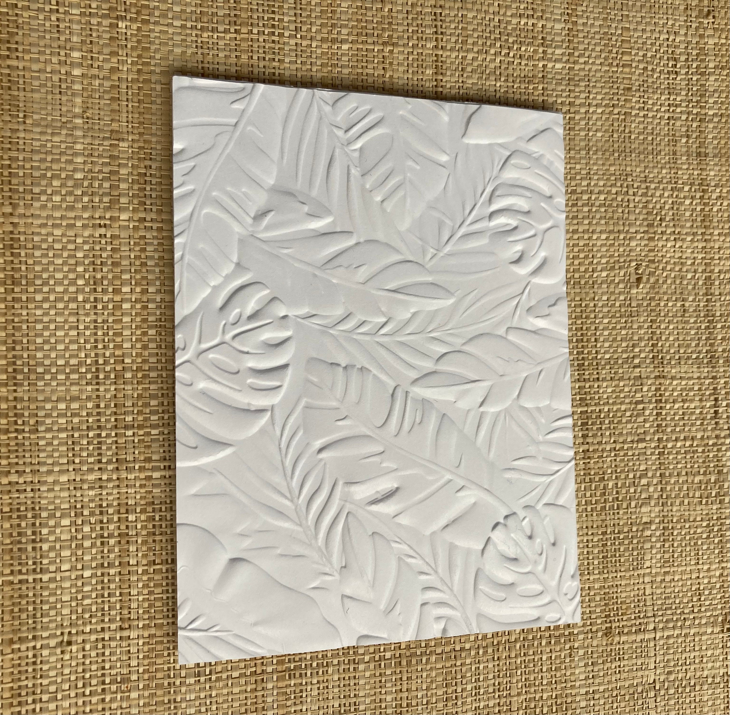 3D Deep Embossed Tropical Leaves - Leaf Branches - Embossed Background ...
