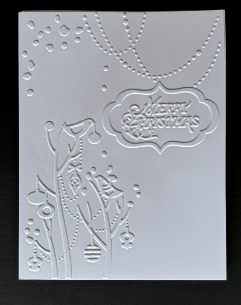 Set of Eight 3D Merry Christmas Card Toppers, Single-sheet Backgrounds ...