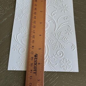 Embossed Christmas Snowflake Card Stock: 3D Paper Craft, Set of 5 - Etsy