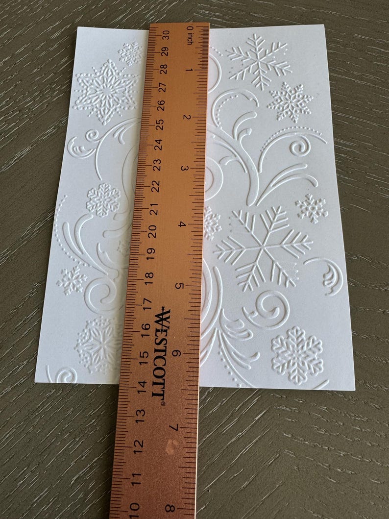 Embossed Christmas Snowflake Card Stock: 3D Paper Craft, Set of 5 - Etsy