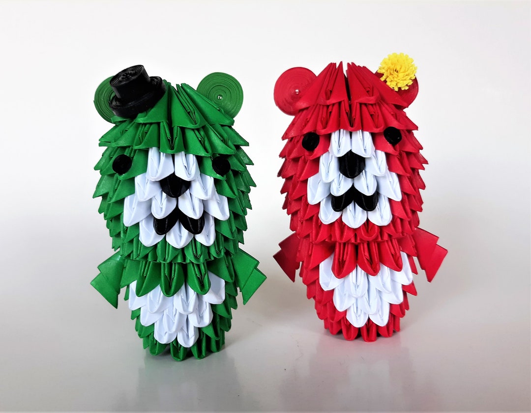 Cute Bear, Cute 3D Origami Bear, 3D Origami Teddy Bear, Mr and Mrs Bear ...