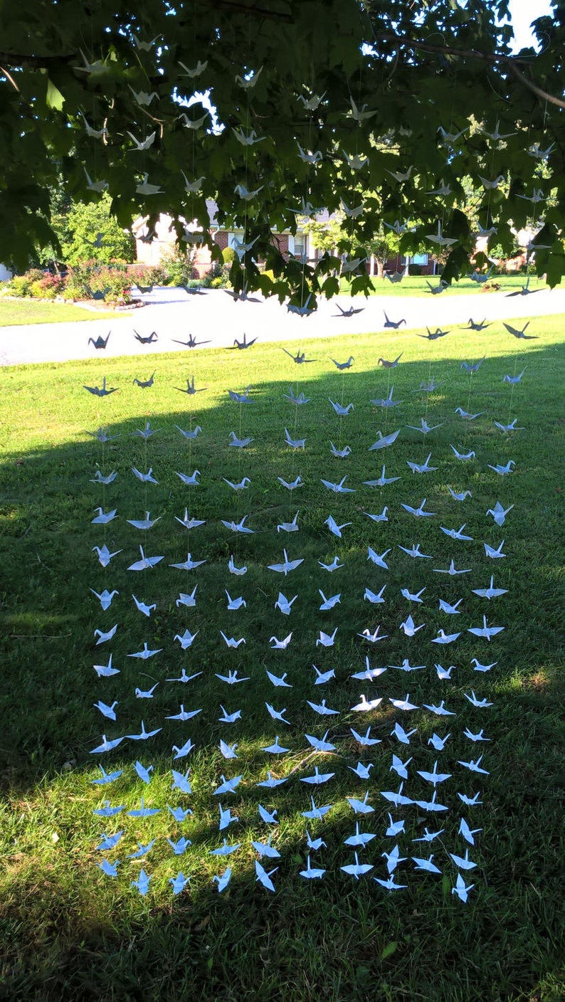 500 Origami Paper Canes Garland-origami Cranes on | Etsy