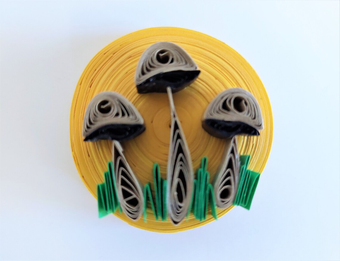 Quilling Mushroom Magnets Mushroom Art Magnets Mushroom - Etsy
