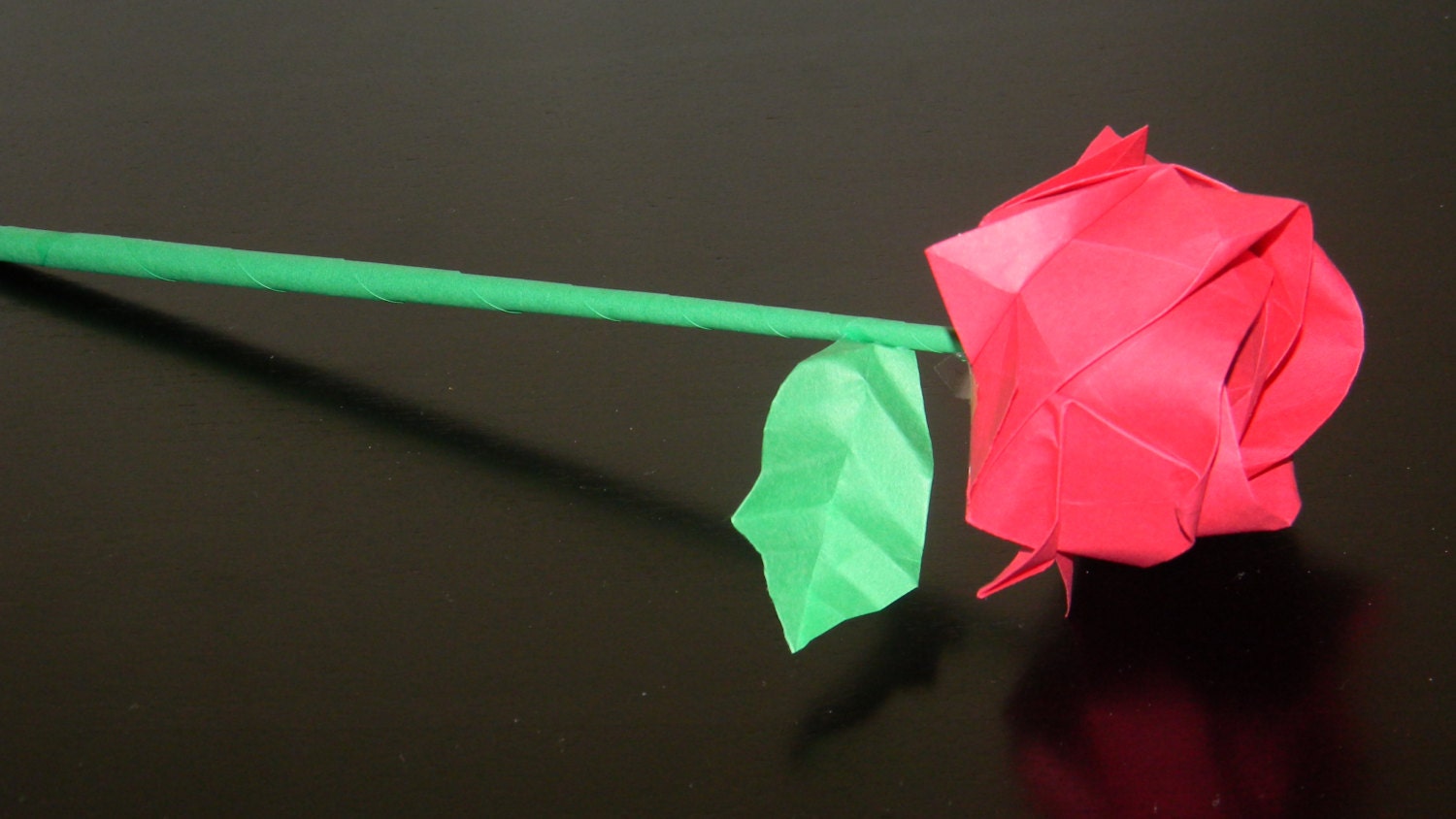 Red Origami Paper Roses 6 Stems - Etsy