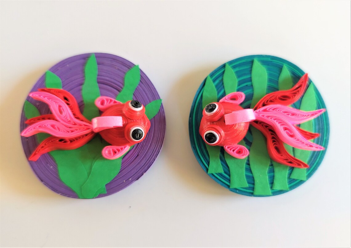 Quilling Fish Magnet Goldfish Magnet Fish Fridge Magnet - Etsy
