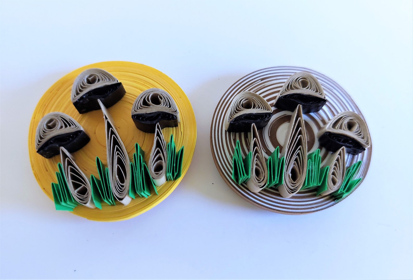 Quilling Mushroom Magnets Mushroom Art Magnets Mushroom - Etsy