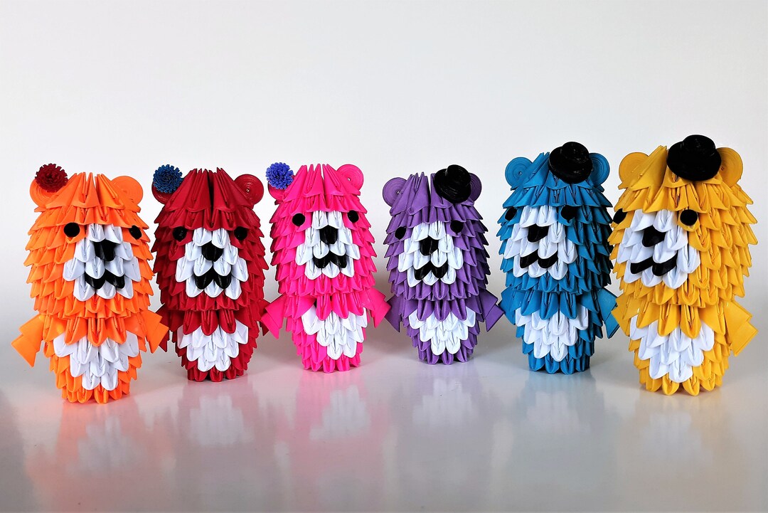 Cute Bear, Cute 3D Origami Bear, 3D Origami Teddy Bear, Mr and Mrs Bear ...