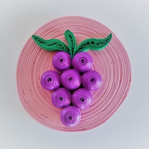 Quilling Grape Magnets, Grape Art Magnets, Quilled Grape Art Fridge ...