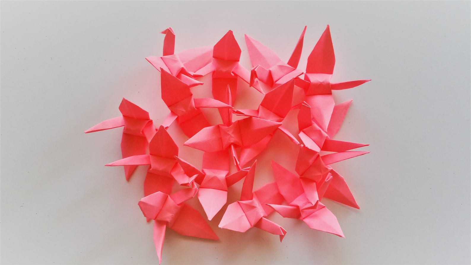 100 Pink Origami Paper Cranes 3.5 Wedding Party | Etsy