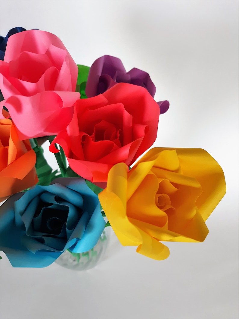 Origami Paper Rose Origami Rose Paper Rose Origami Flower - Etsy