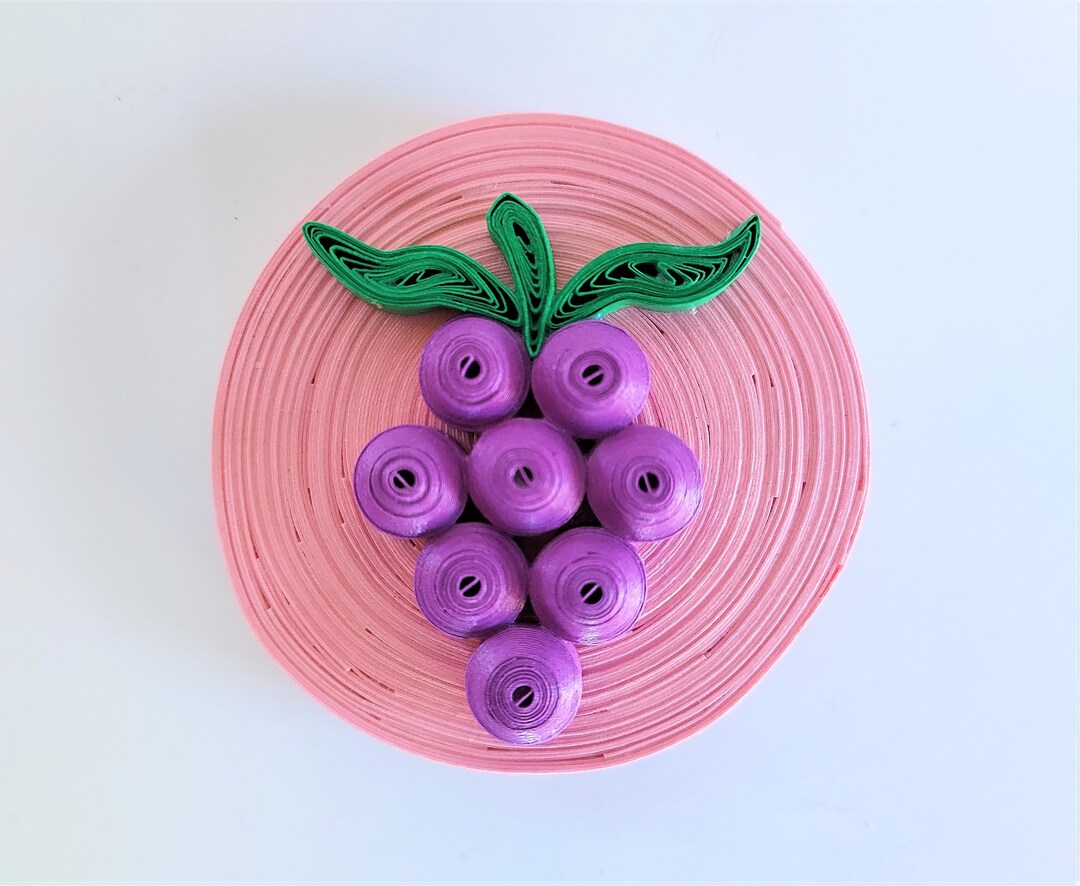 Quilling Grape Magnets, Grape Art Magnets, Quilled Grape Art Fridge ...