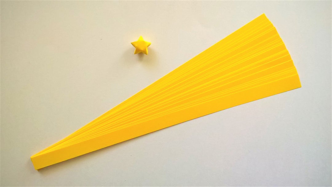 Yellow : Lucky Star Paper Strips 100 - Etsy