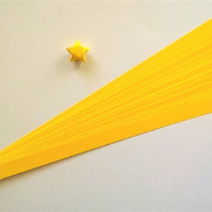 Yellow : Lucky Star Paper Strips 100 - Etsy