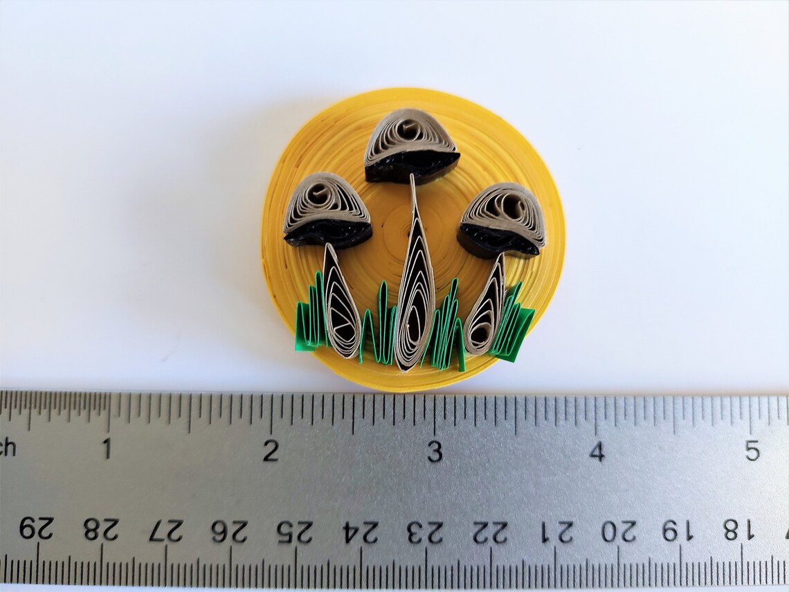 Quilling Mushroom Magnets Mushroom Art Magnets Mushroom - Etsy