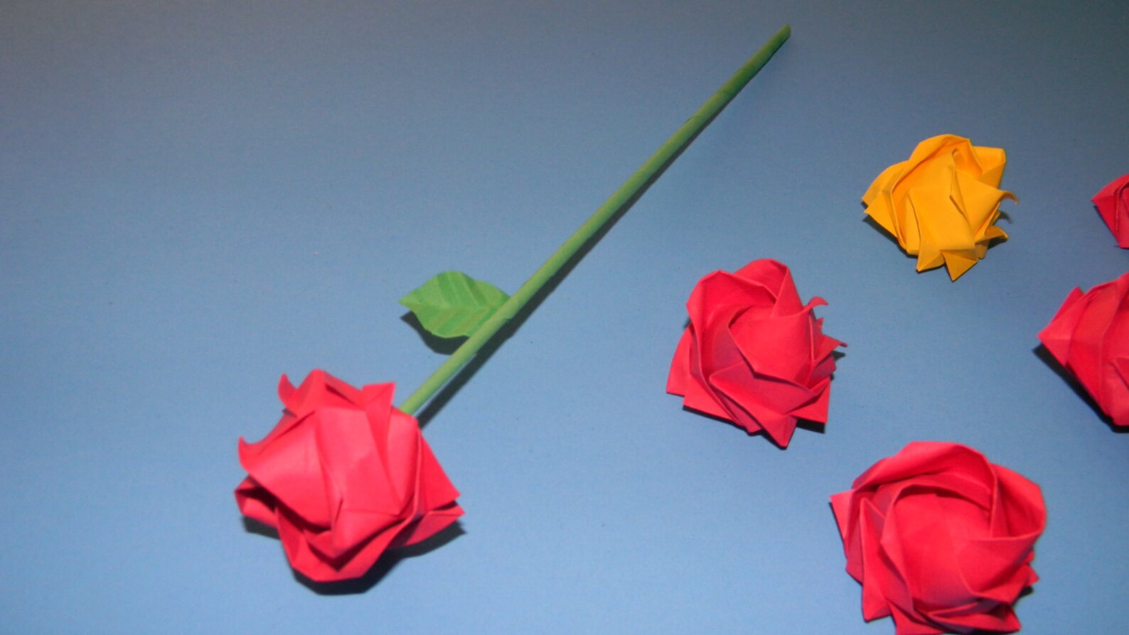Red Origami Paper Roses Bouquet12 Stems - Etsy
